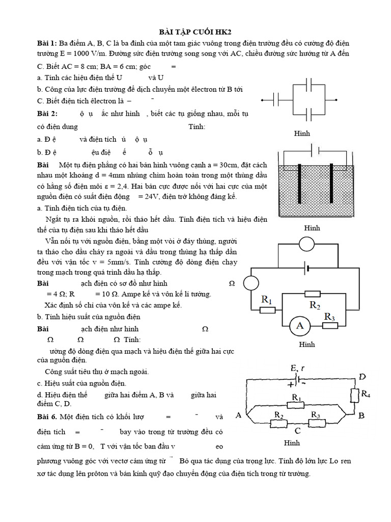 BÀI TẬP CUỐI HK2 | PDF