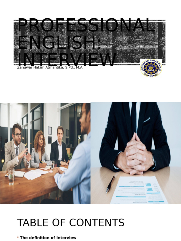 Professional English (Interview) | PDF | Interview | Social Psychology