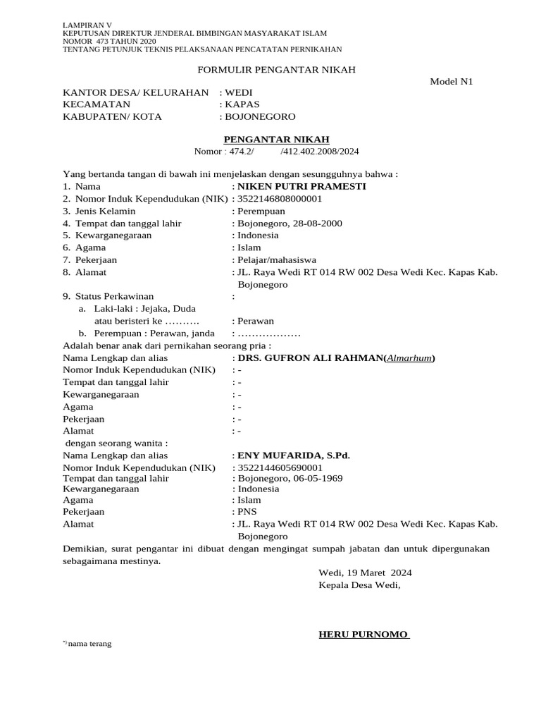 Nikah Niken | PDF | Olahraga & Rekreasi | Hukum