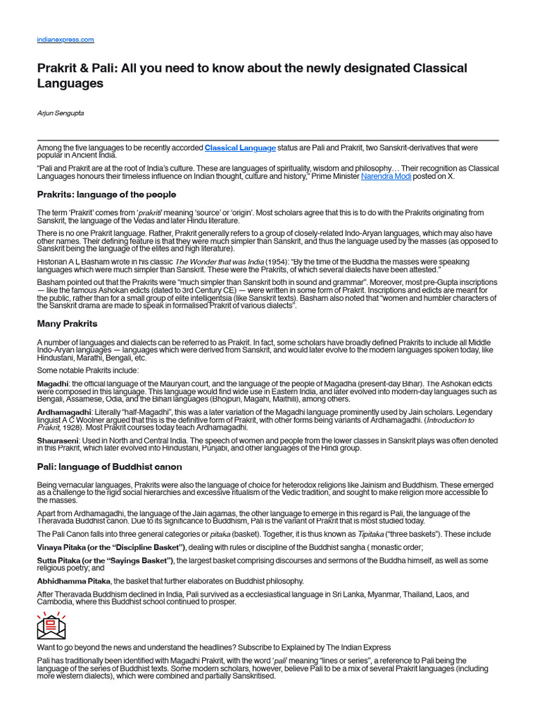 Prakrit and Pali | PDF | Pali | Indian Religions