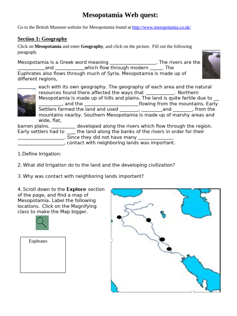 Mesopotamia Webquest 2 | PDF | Ur | Mesopotamia