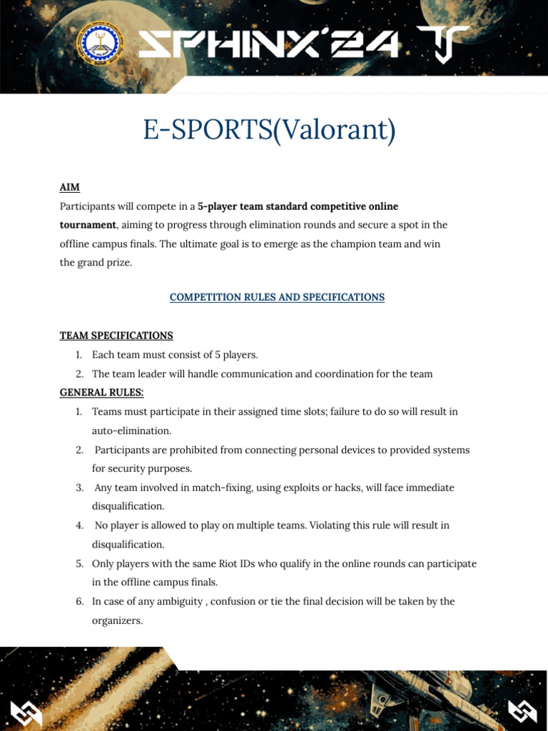 ESports (Valorant) PS | PDF