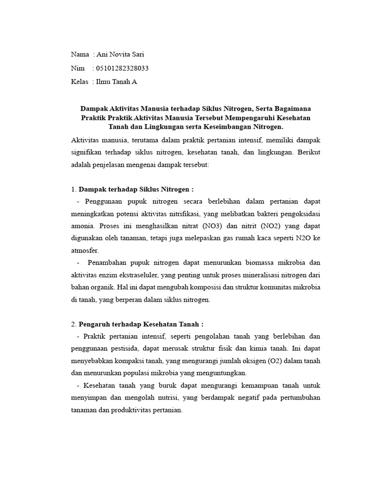 BIOTAN AKTIVITAS NITROGEN Ani | PDF