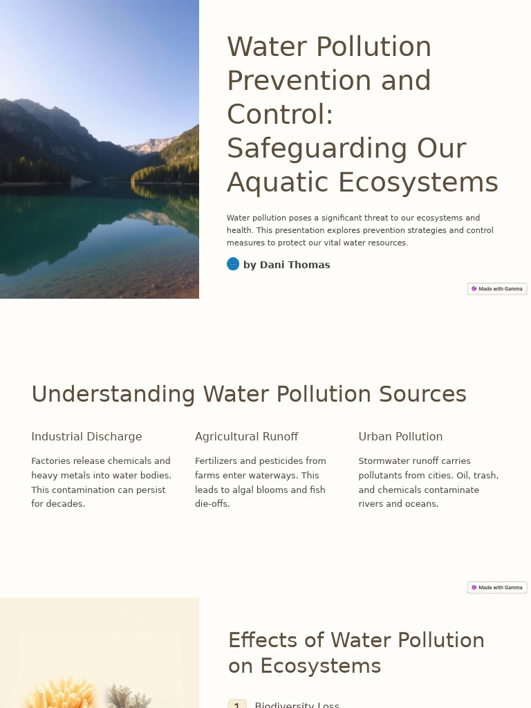 Water Pollution Solutions Guide | PDF | Water Pollution | Surface Runoff