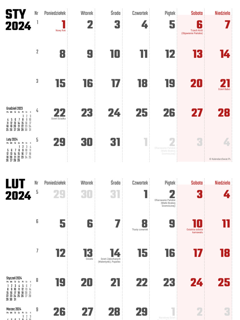 Styczen 2024 - Grudzien 2024 | PDF Styczen 2024 - Grudzien 2024 | PDF