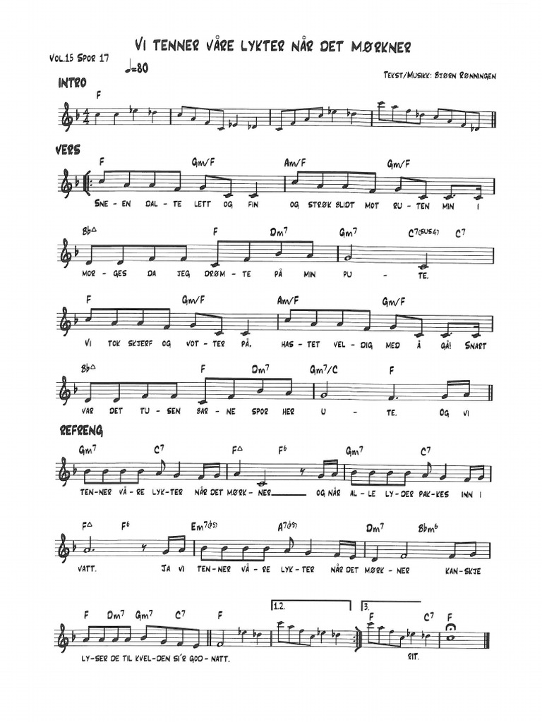 Vi Tenner Våre Lykter Note - Kopi | PDF