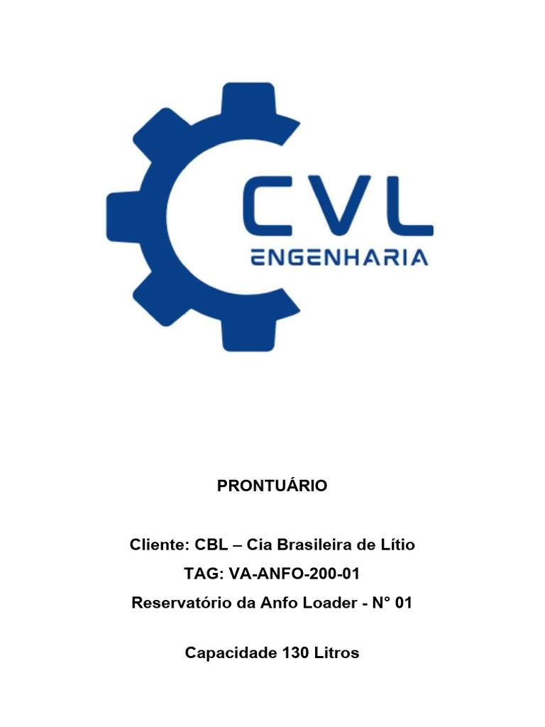 Prontuário Anfo Loader 01 - CBL | PDF | Válvula | Pressão