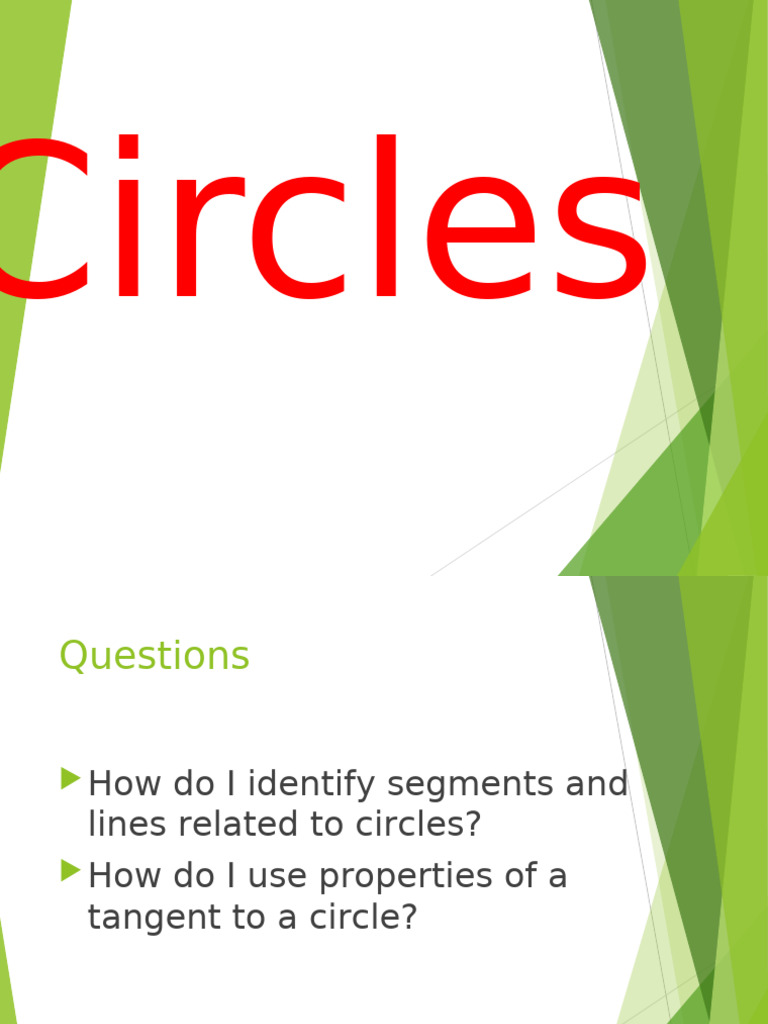 G10 Math Q2 Week 2 - 3 Angles and Arcs of Circles PowerPoint | PDF | Perpendicular | Circle