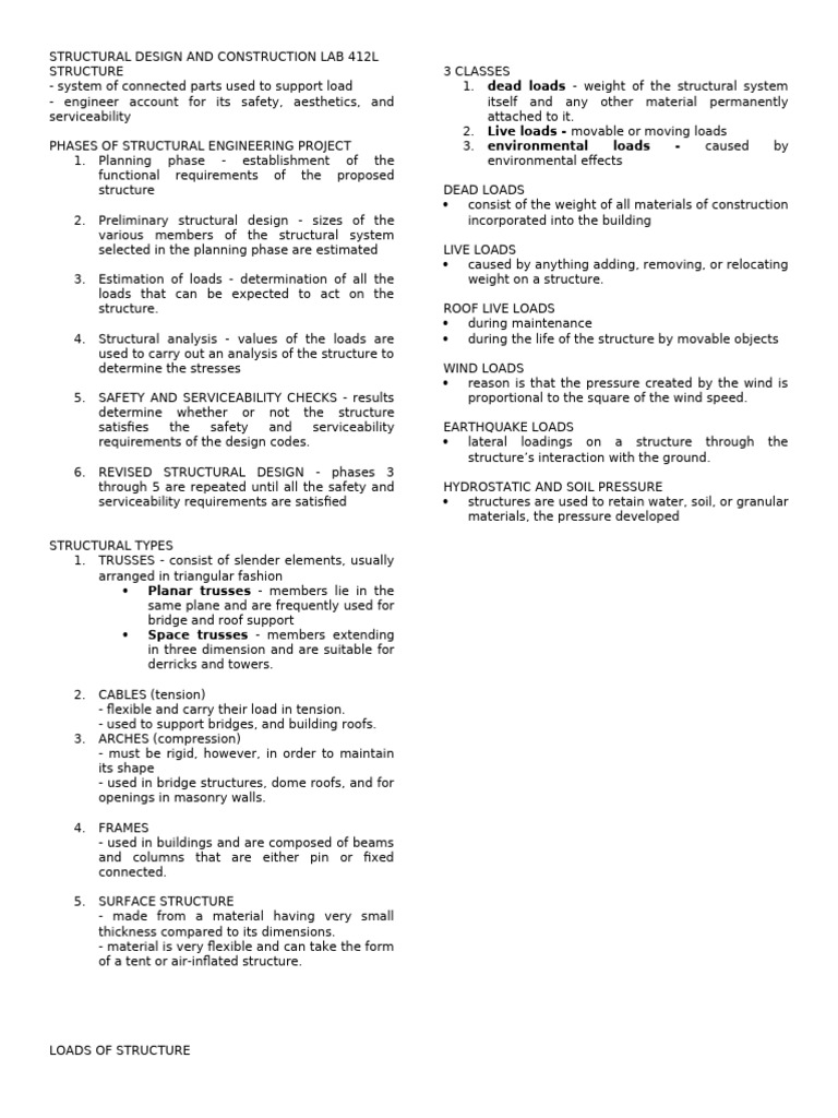 Staad Lab 412L | PDF | Structural Load | Structural Engineering