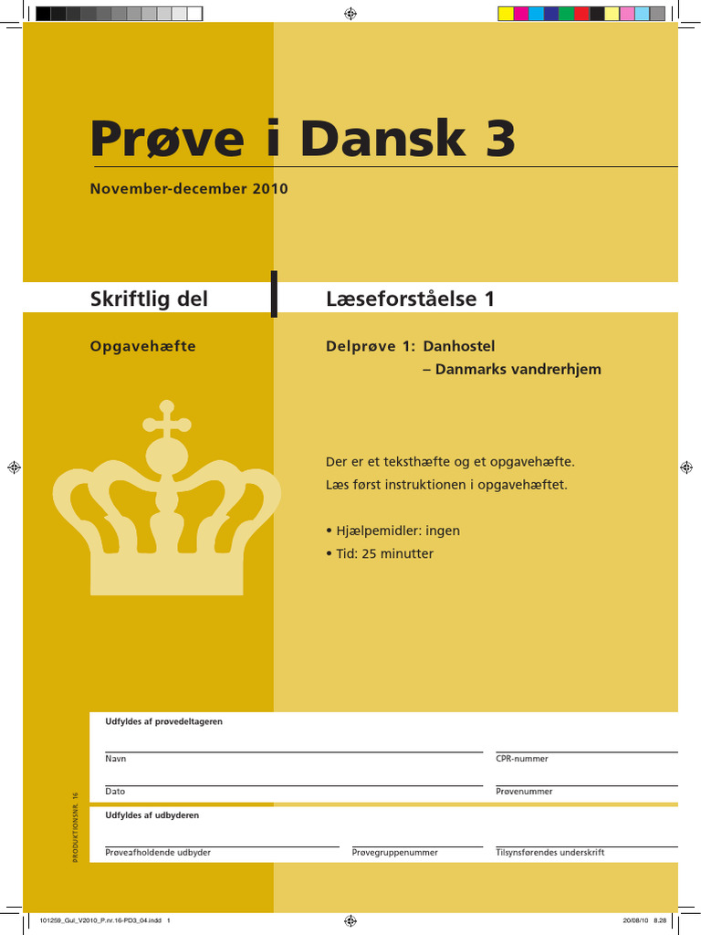 Læseforståelse 1 - Opgaver | PDF
