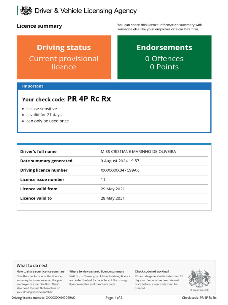 Drive License | PDF