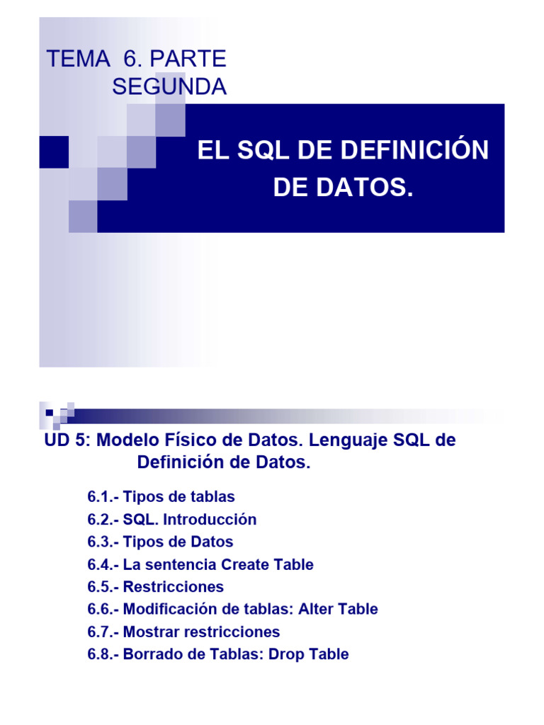 UD7 - Diseno Fisico Datos Presentacion2 | PDF | Gestión de datos | Bases de datos