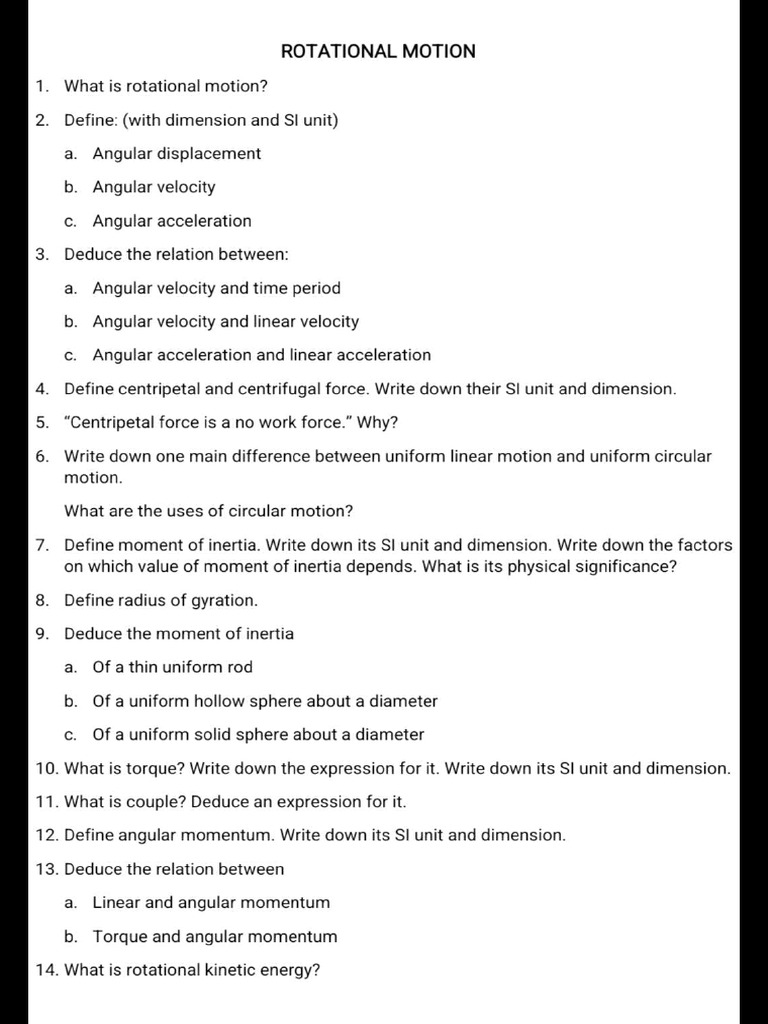 Rotational Motion | PDF