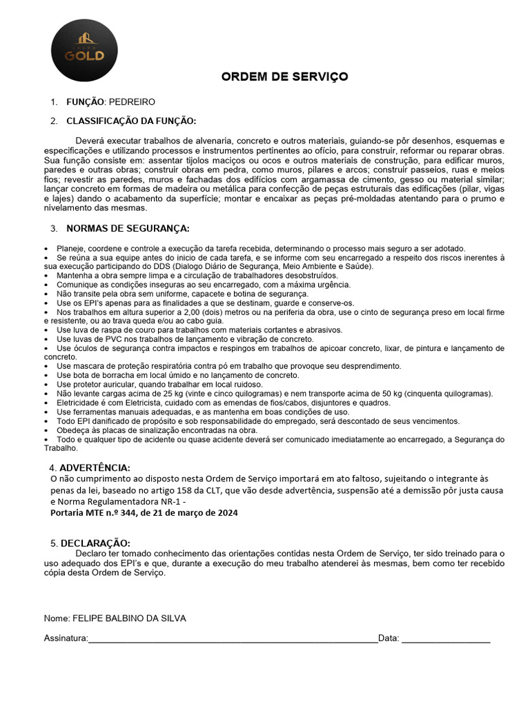 Felipe Balbino Da Silva | PDF | Argamassa (alvenaria) | Engenharia Civil