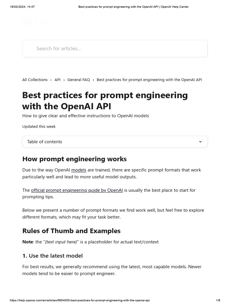 Prompt Engineering Best Practices 2024 | PDF | Computer Science ...