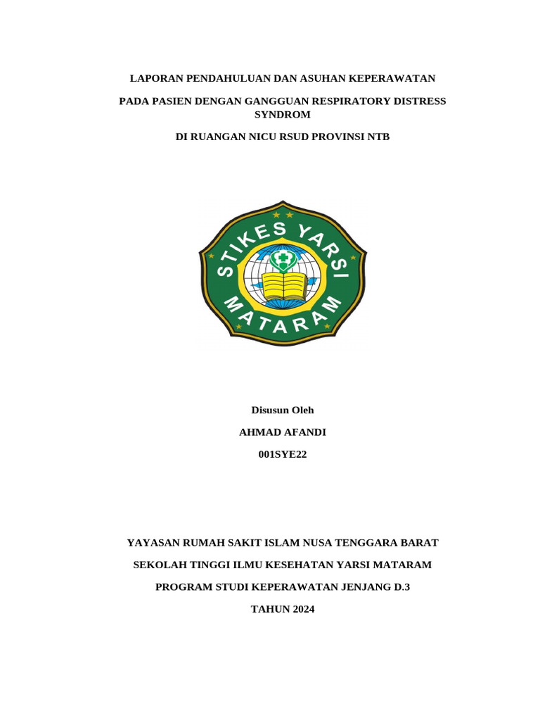 LP RDS (Resoiratory Distress Syndrom) AFANDI | PDF | Sains & Matematika
