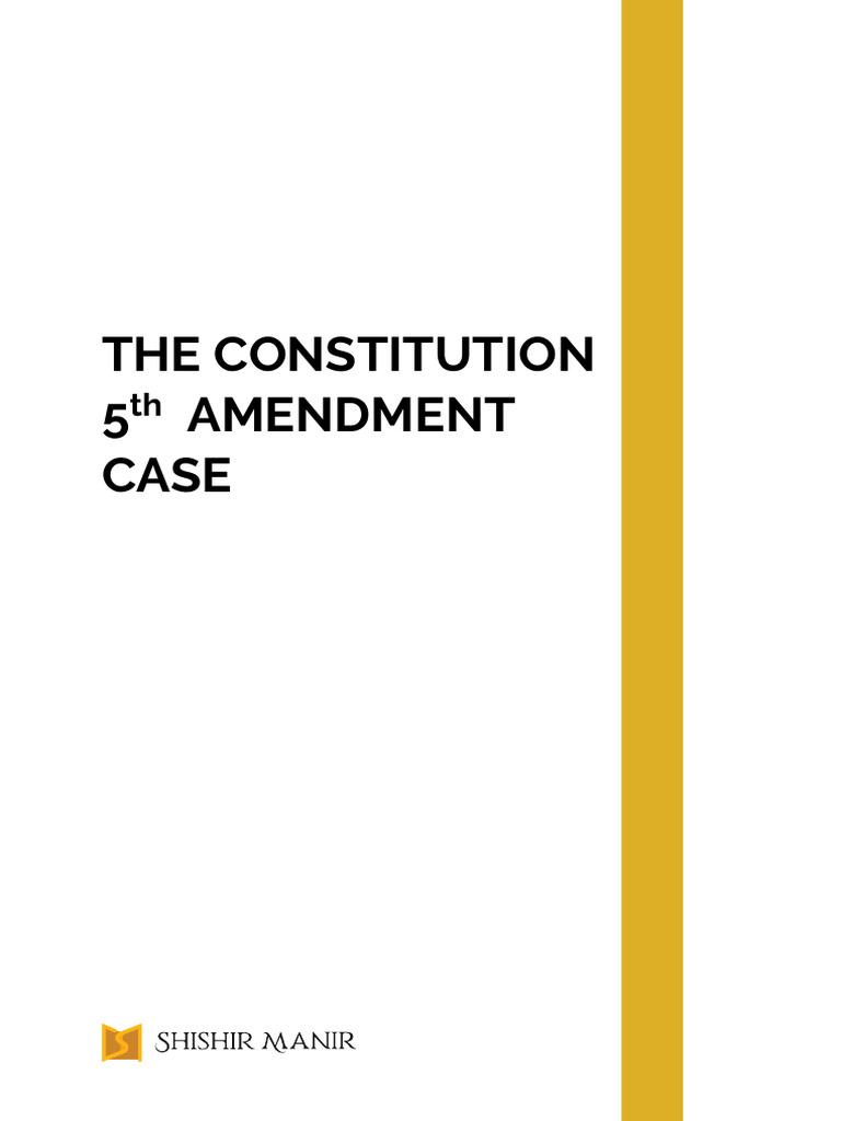 5th Amendment Case | PDF | Precedent | Constitution