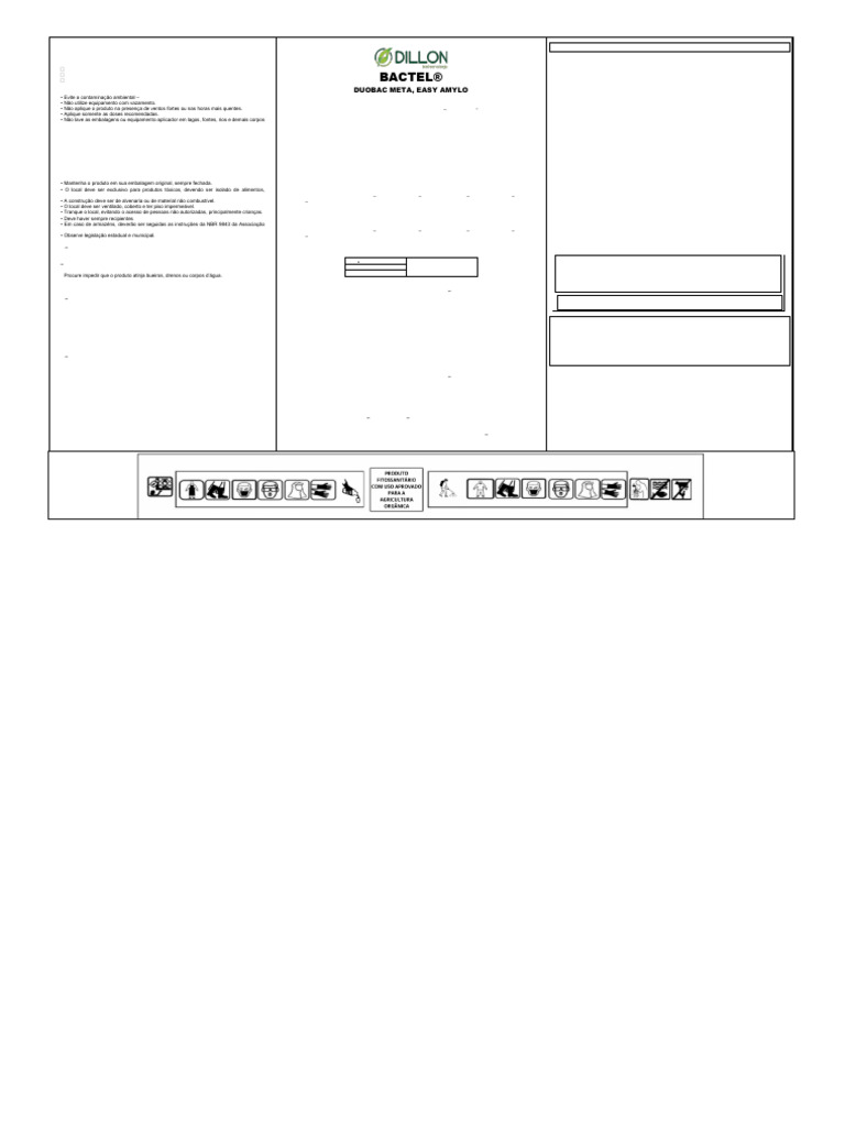 Instruções de Uso e Segurança do Bactel | PDF | Embalagem e rotulagem ...