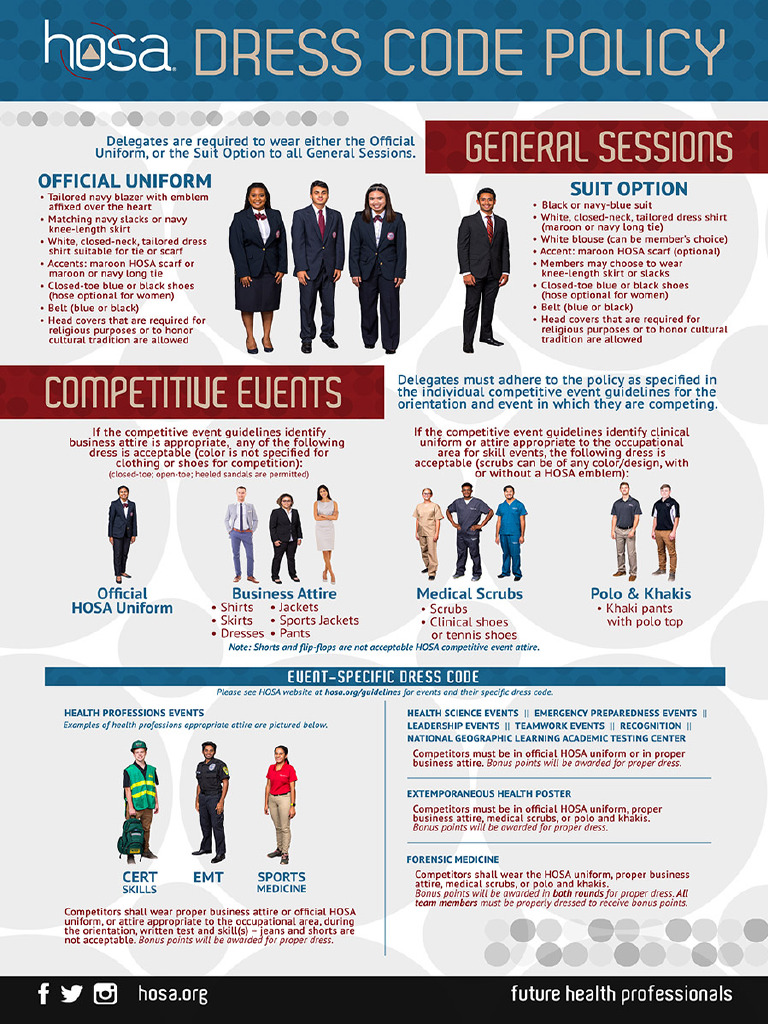 HOSA 2020 Poster 1DressCode v10 | PDF