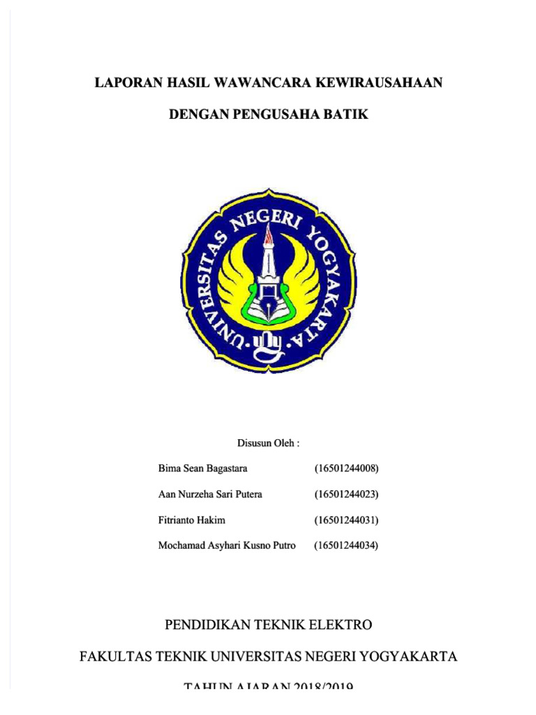 Contoh Laporan Hasil Wawancara Mahasiswa | PDF