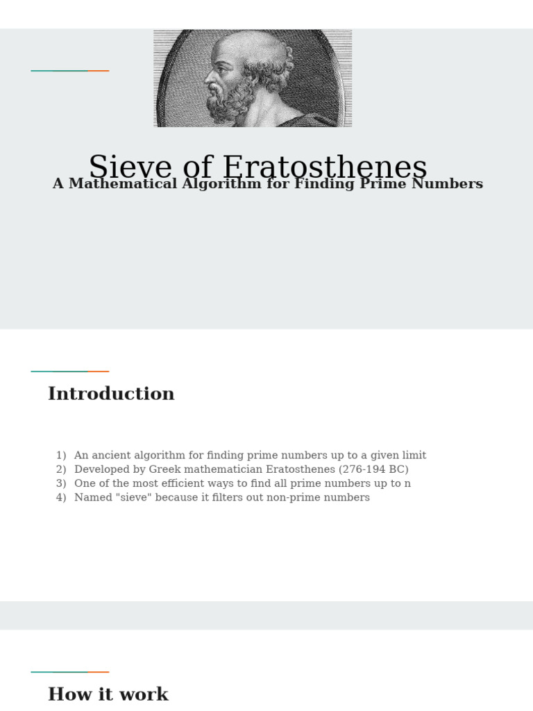 Sieve of Eratosthenes | PDF | Algorithms | Applied Mathematics