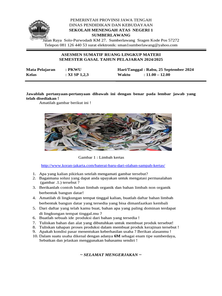 ASRLM Pkwu XI SP 1,2,3 | PDF