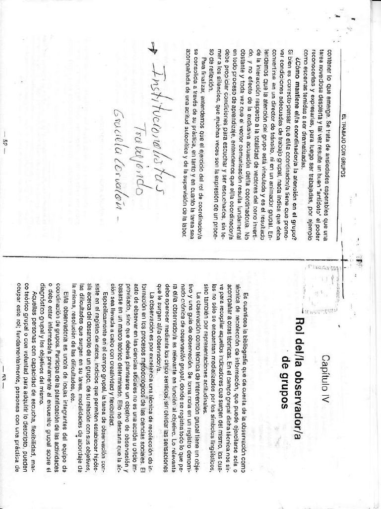 Corvalan - Rol Del Observador de Grupos | PDF