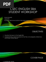 English SBA Reflections Overview | PDF