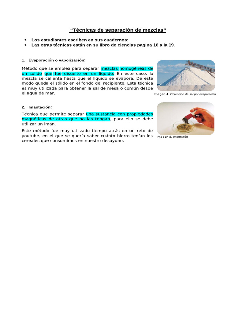 GUIA SEPTIMO B | PDF | Mezcla | Agua