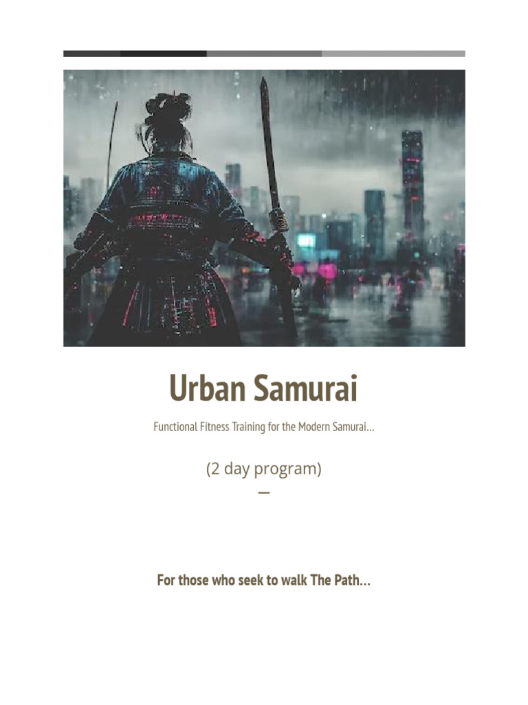 Sample of Urban Samurai | PDF
