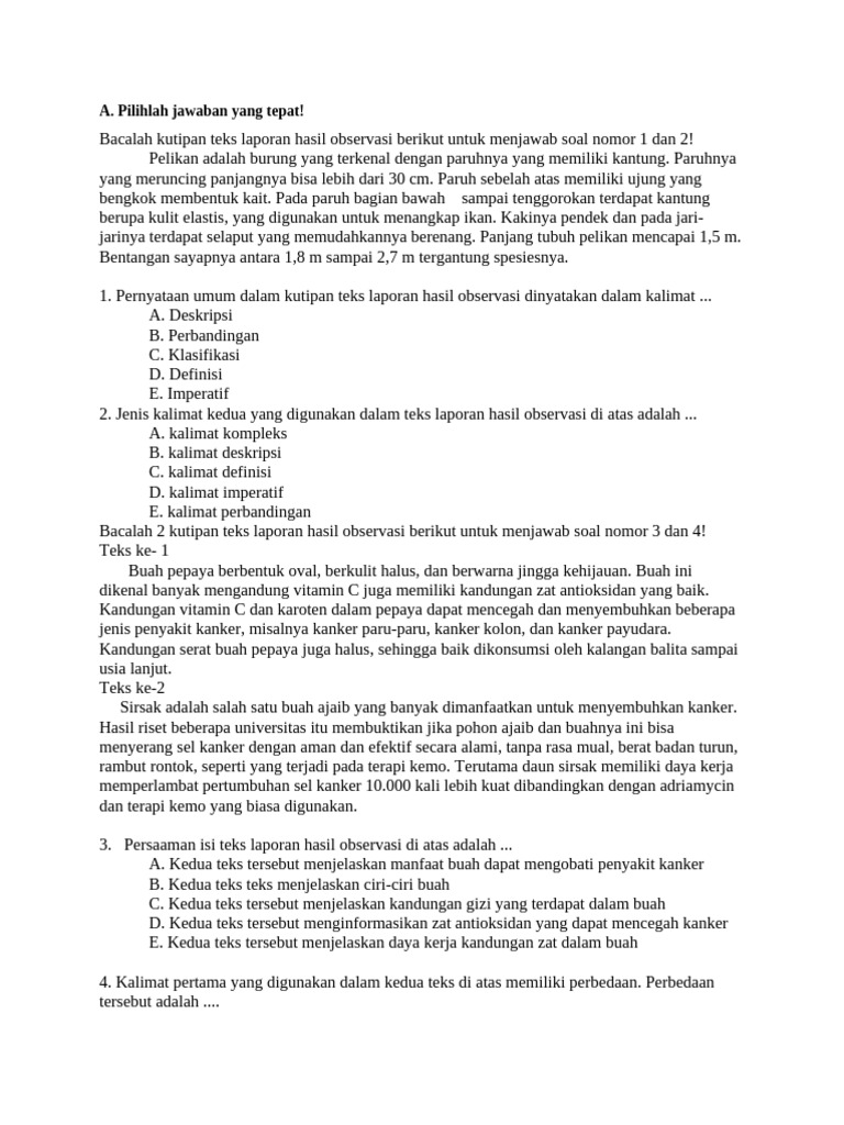 Soal PH Teks Lho | PDF