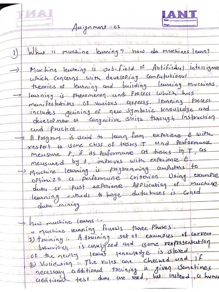 ML - Assignment 1 | PDF