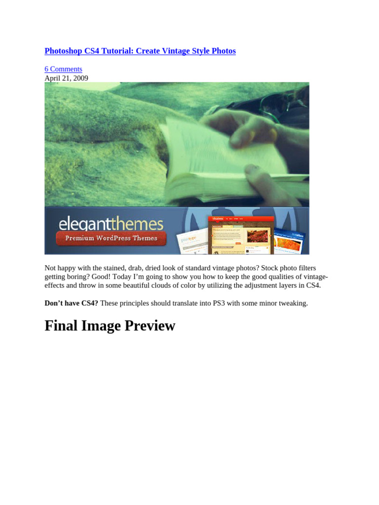 Vintage Tutorial | PDF | Games & Activities | Teaching Methods & Materials