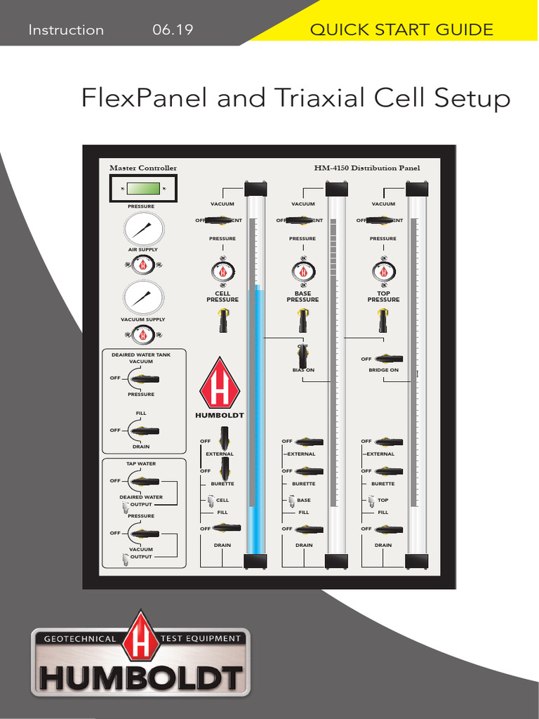 Triaxial Panel Setup Guide | PDF | Tap (Valve) | Vacuum