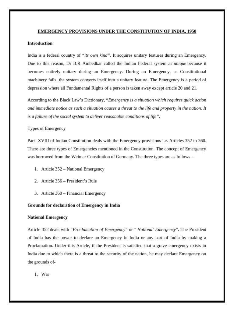 emergency | PDF | State Of Emergency | Government