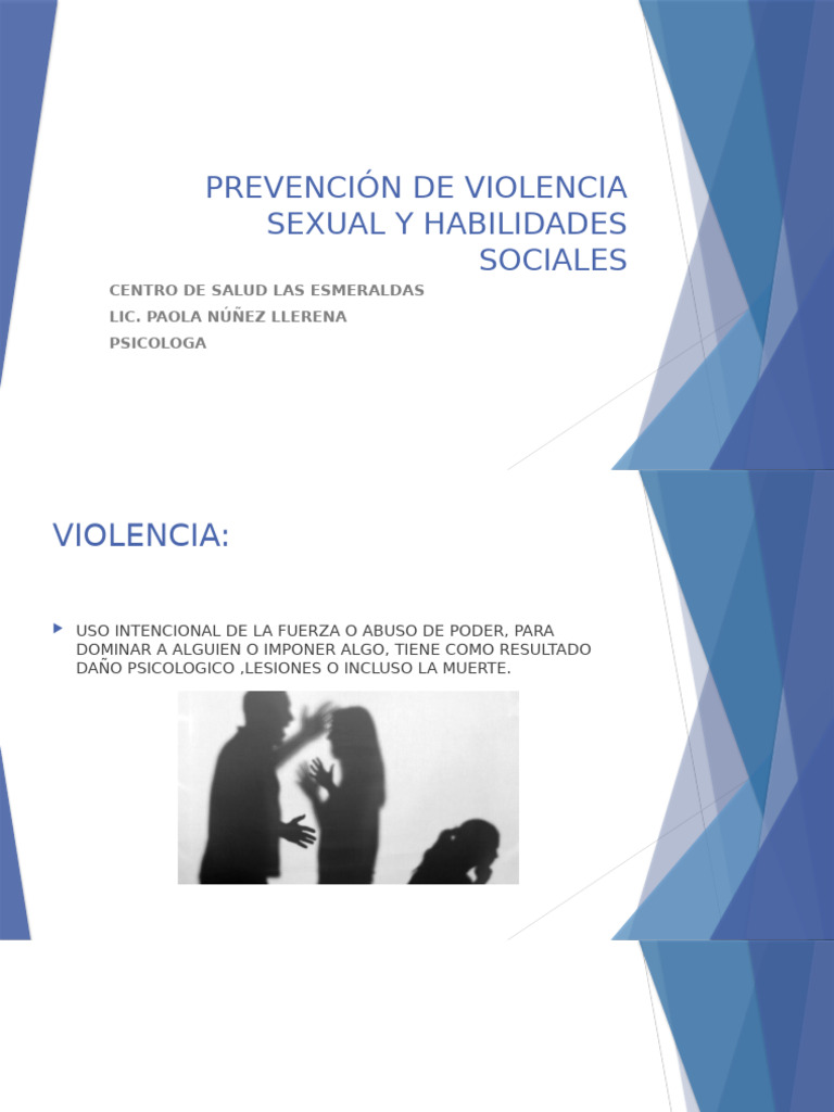 Prevención de Violencia Sexual y Habilidades Sociales | PDF | Violencia | Violencia sexual