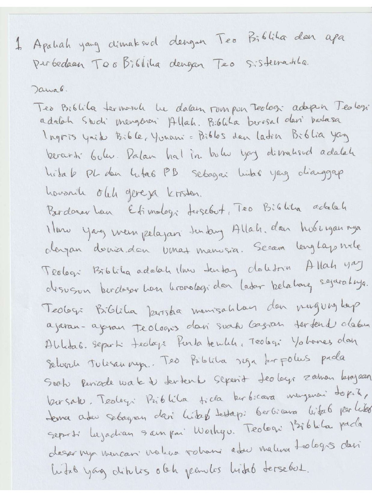 UTS - Teologi Biblika - John Eliyah - 24121013 | PDF