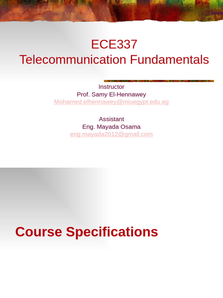 Module (0) Introduction | PDF | Telecommunications | Communications System Module (0) Introduction | PDF | Telecommunications | Communications System