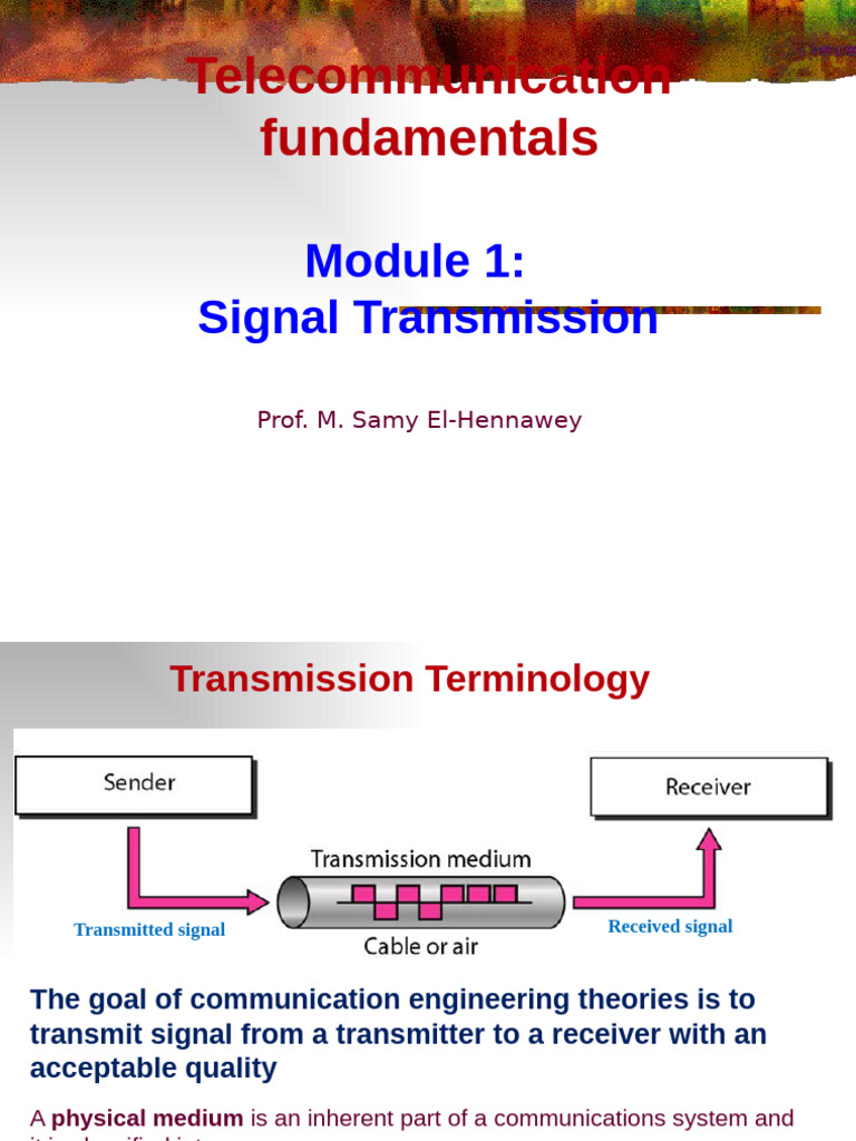 Signal Transmission Fundamentals | PDF | Bandwidth (Signal Processing ...