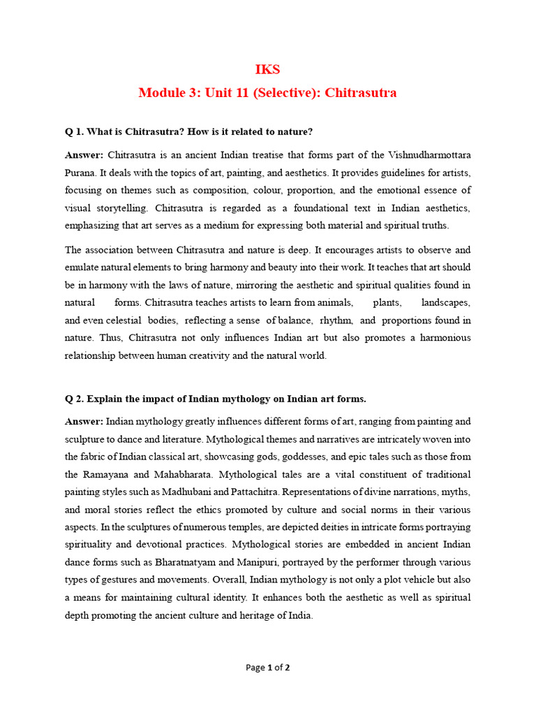 Chitrasutra: Art, Nature, and Mythology | PDF | Aesthetics | Paintings