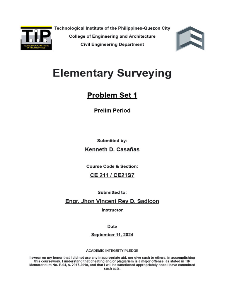 Cover Page For Probset | PDF