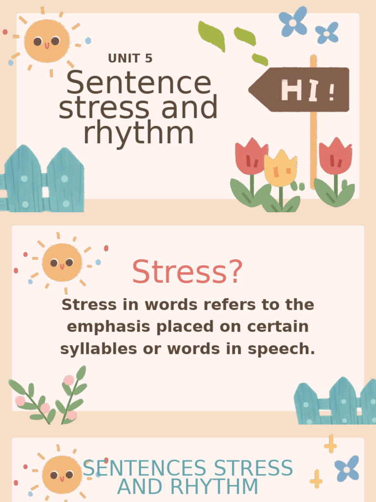 Understanding Sentence Stress and Rhythm | PDF