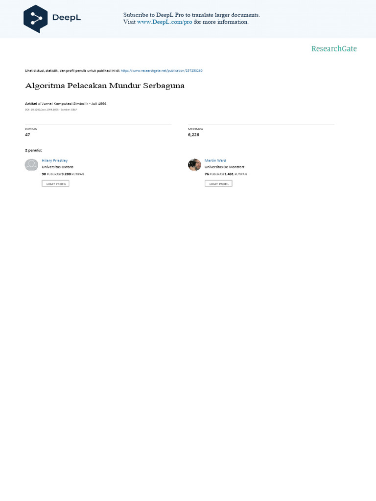 A Multipurpose Backtracking Algorithm Id | PDF