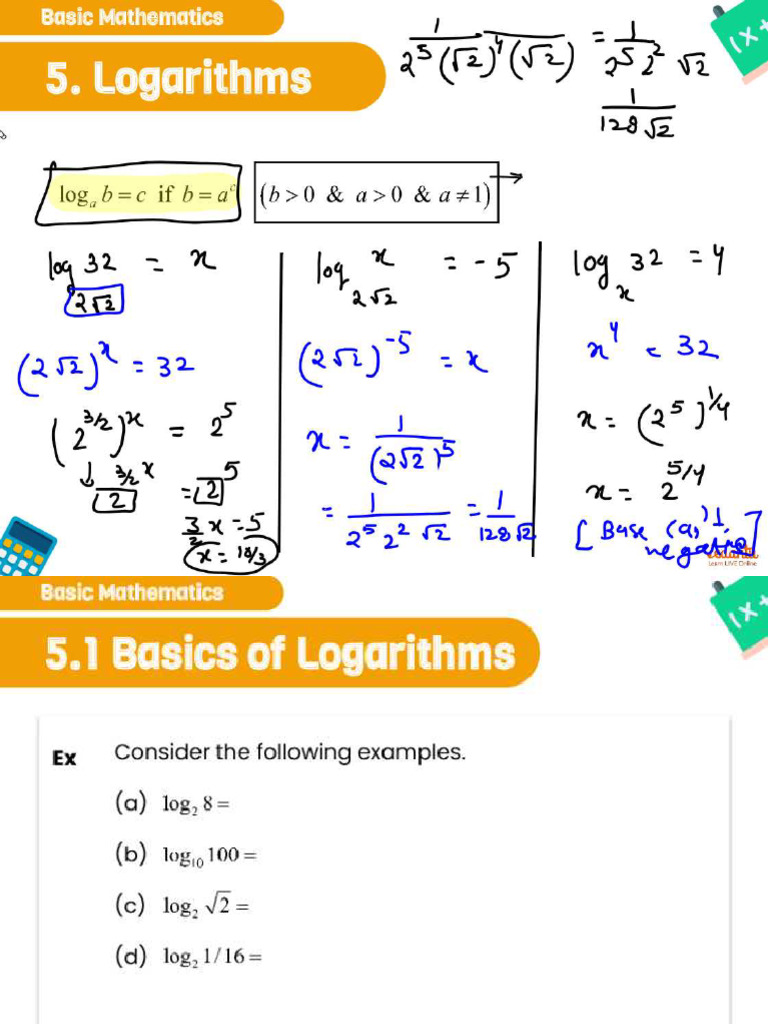 Logarithm Session Notes | PDF | Business | Home & Garden