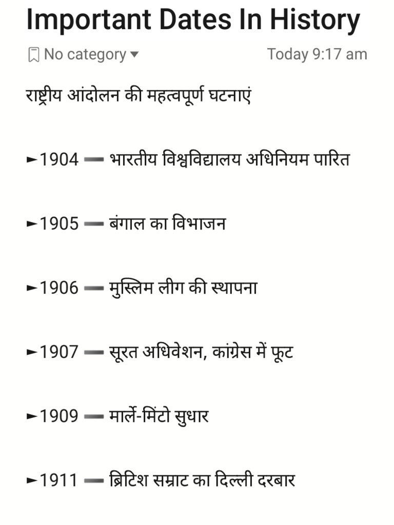Important Dates | PDF