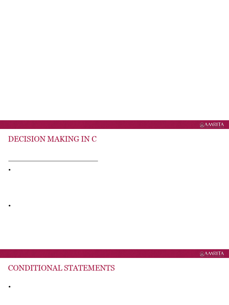3 Conditional Statements in C | PDF | Control Flow | Computer Science