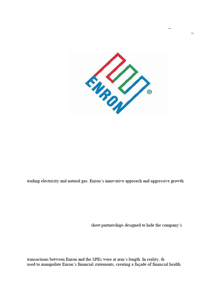 Enrorn Case Study | PDF | Enron | Financial Economics