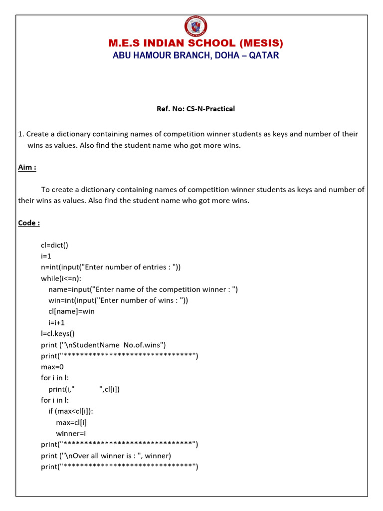 CS G12 N 12 Practicals | PDF | Letter Case | Databases