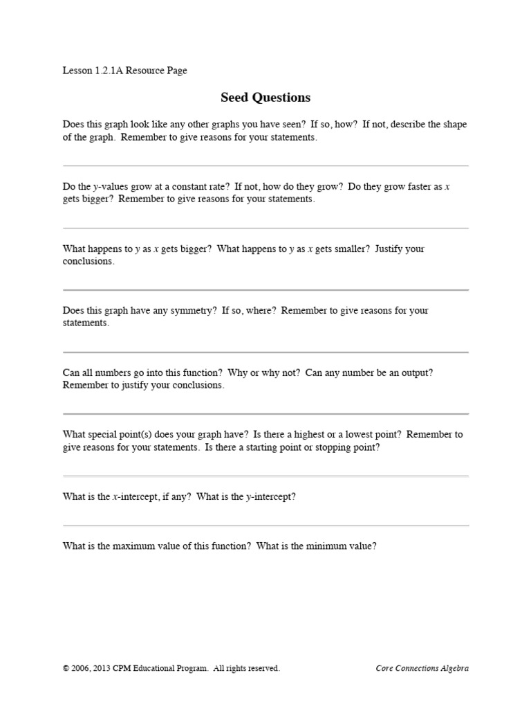 CCA Lesson 1.2.1A RP | PDF