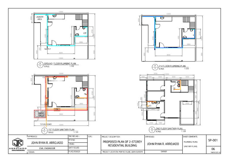 ARCHI PLAN - 1 Autosaved-P1 - Plumbing Plan | PDF